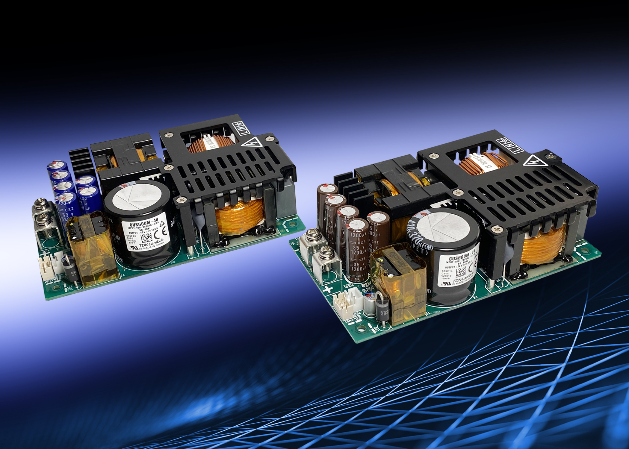 CUS600M 3 x 5” 600W AC-DC Power Supplies